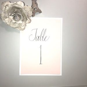 Party Supplies | Handmade Custom Calligraphy Table Cards | Poshmark